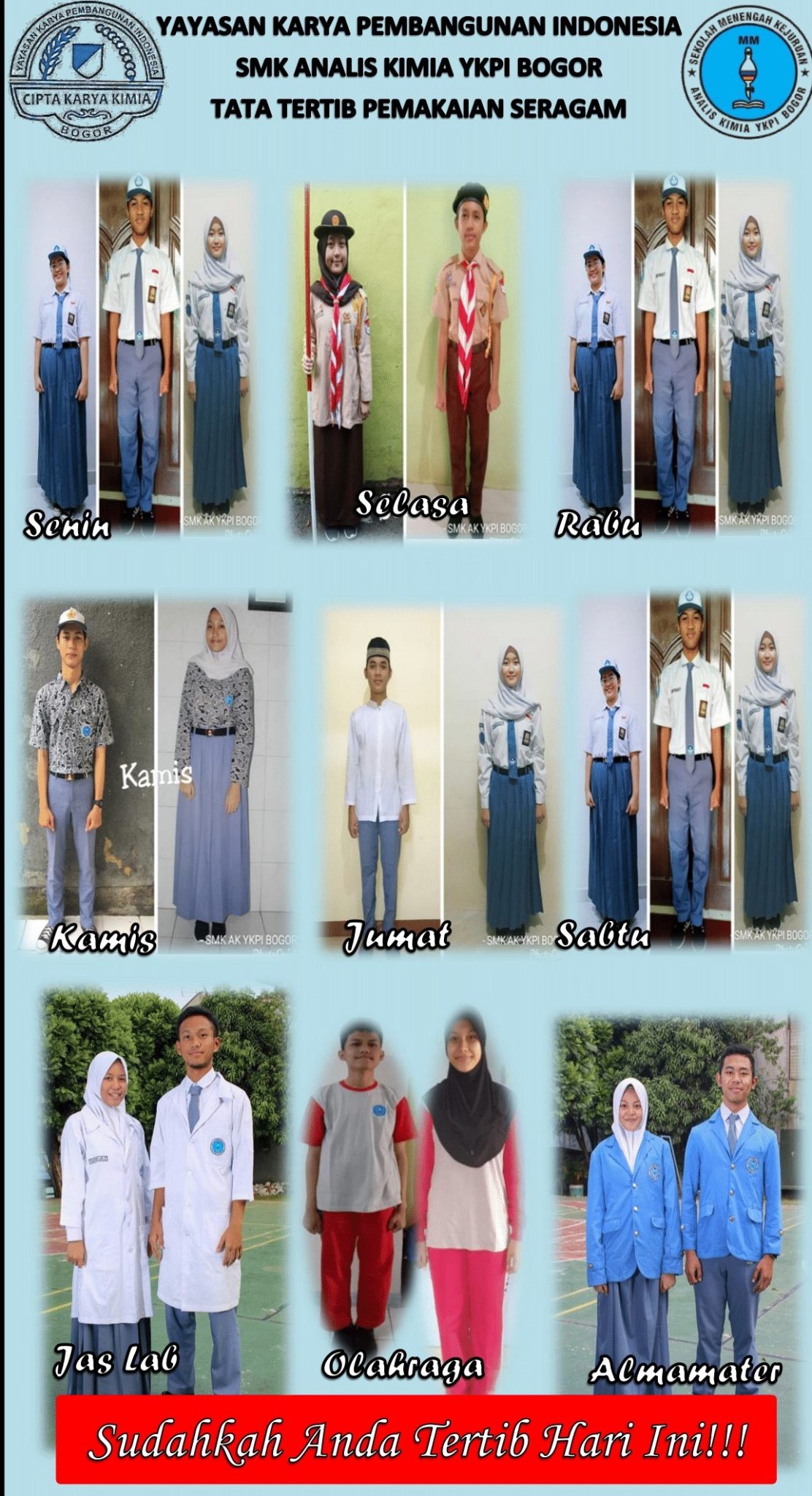 SMK Analis Kimia YKPI Bogor – Siap Kerja, Disiplin, Berprestasi & Berakhlak Mulia